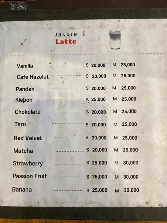 Menu at Cafe Toppoki, Makassar