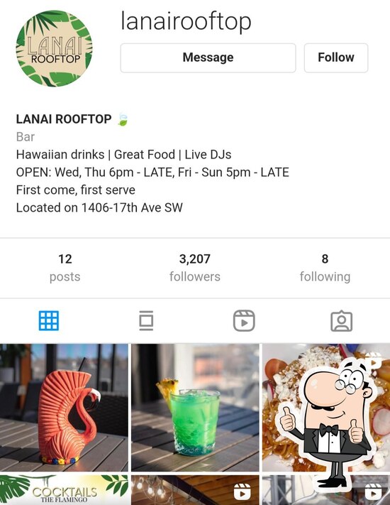 Lanai Rooftop, Calgary - Restaurant menu, prices and reviews