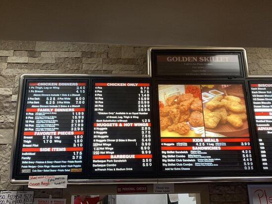 Menu at Golden Skillet restaurant, Sandston