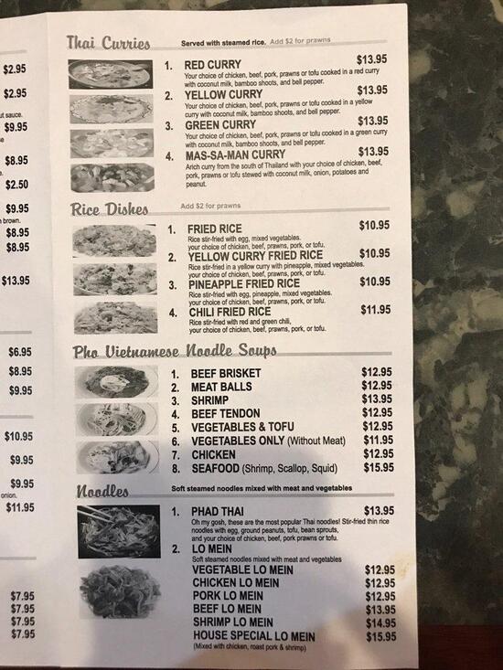Menu at Asian Palace Restaurant, Sitka