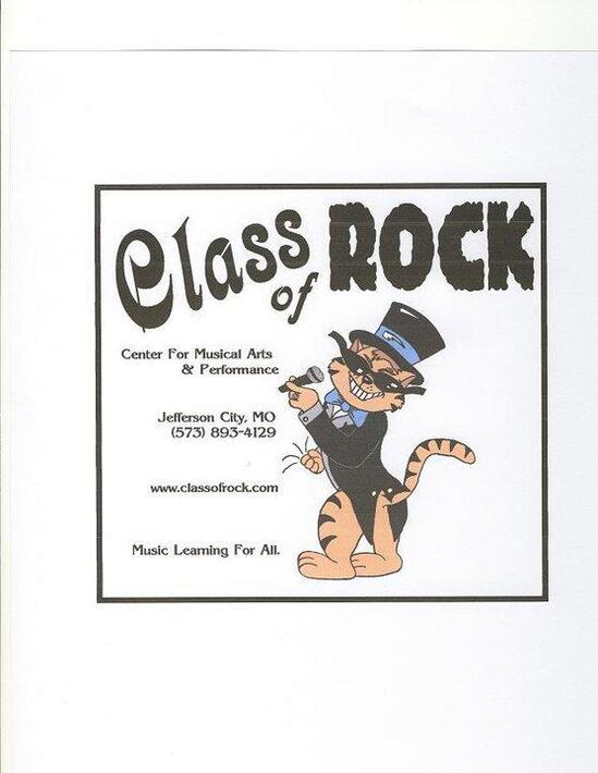 Menu at Class of Rock Cafe, Jefferson City