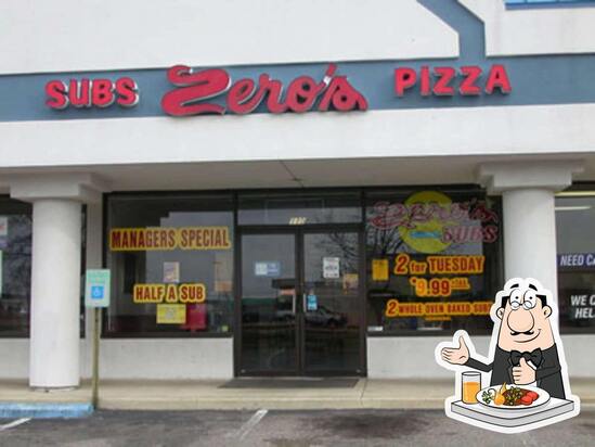 Menu at Zero's Subs pizzeria, Virginia Beach, Auburn Dr