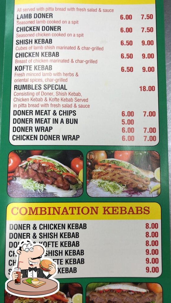 Rumbles fish Bar, Newmarket - Restaurant menu, prices and reviews