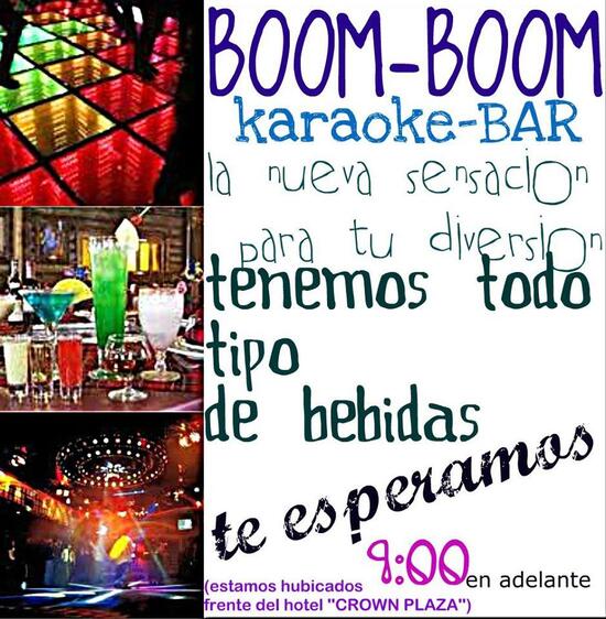 Menu at Boom'boom pub & bar, Nuevo Laredo