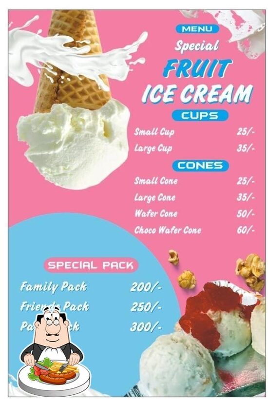 Menu at New Mohan Fruit Ice Cream, Ghaziabad
