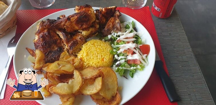 Menu au Au poulet braisé chez Betty restaurant, Lons