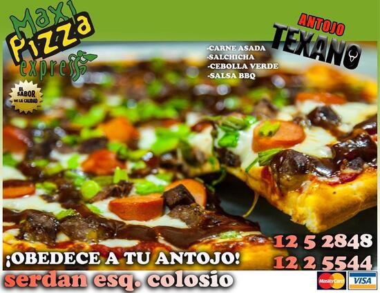 Menu at Maxipizza express pizzeria, La Paz