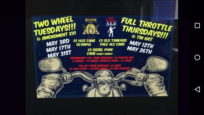Menu at Tin Hat Tavern pub & bar, Kennewick