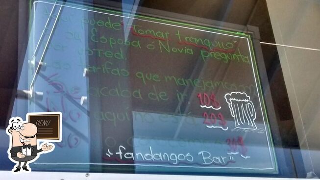 Carta de Fandangos Bar, Ciudad Juarez