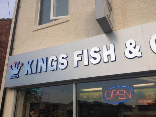 Menu at Kings fast food, Bedlington