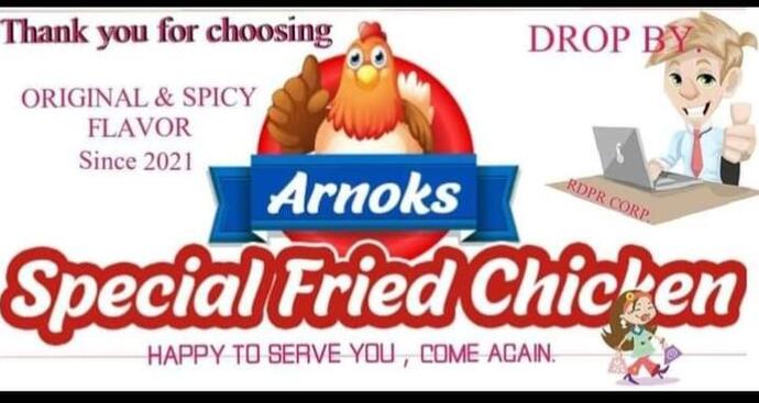 Menu at arnoks special fried chicken restaurant, Davao City