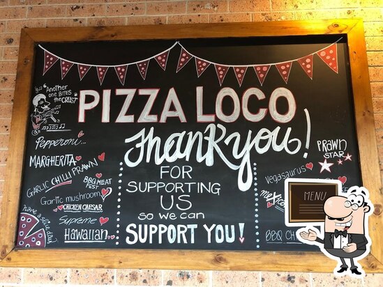 Menu at Pizza LOCO! fast food, Shoalhaven Heads