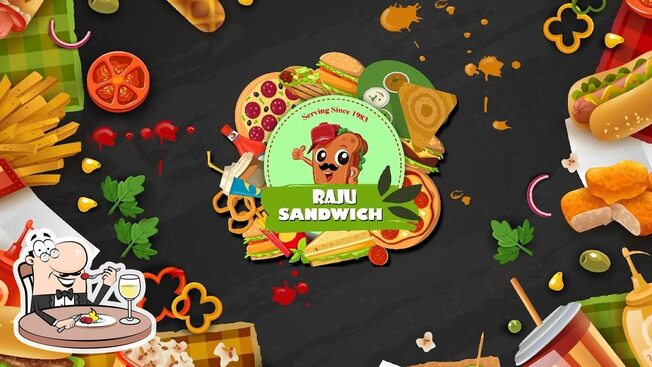 Menu at Raju Sandwich and burger corner, Mumbai
