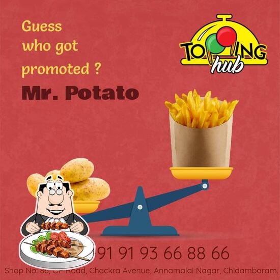 Menu at Topping Hub, Chidambaram
