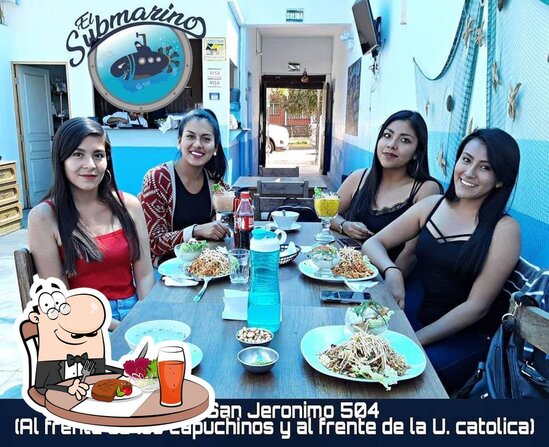 Menu at “El Submarino“ Restaurant Cevicheria, Arequipa