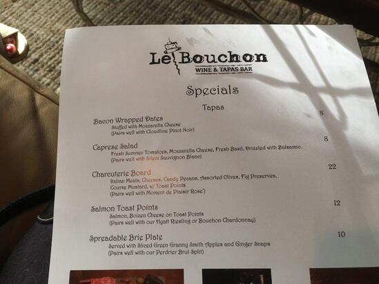 Menu at Le Bouchon pub & bar, Daphne