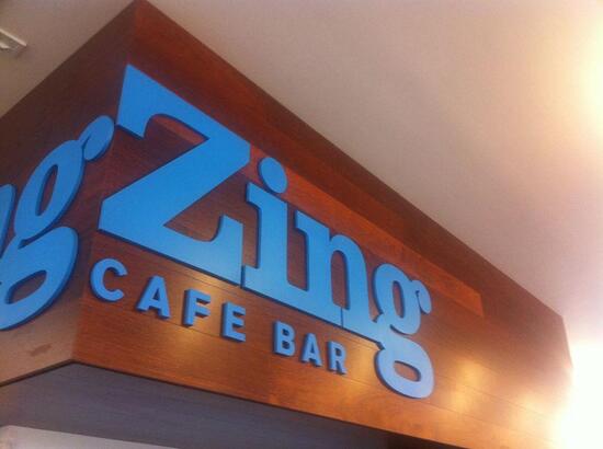 Menu at Zing cafe, Lincoln