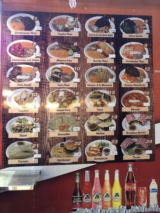Menu at Taqueria Don Jose’s Mexican Food restaurant, Keizer