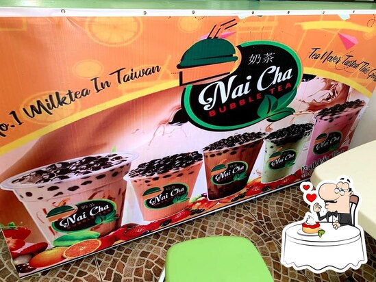 Menu at Nai Cha Bubble Tea cafe, Parang