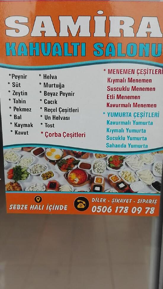 Menu at SAMİRA KAHVALTI ve LOKANTA, Van
