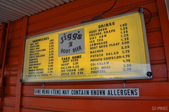 Jigg's Rootbeer Stand, Defiance - Restaurant menu, prices and reviews