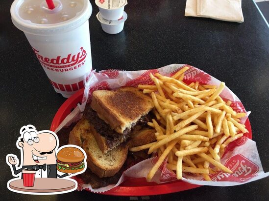 Menu at Freddy's fast food, Lincoln