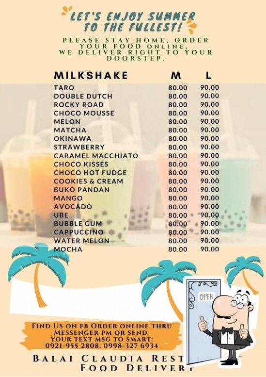 Carta de Balai Claudia Restaurant, Dine-In & Delivery - Taytay, Rizal ...