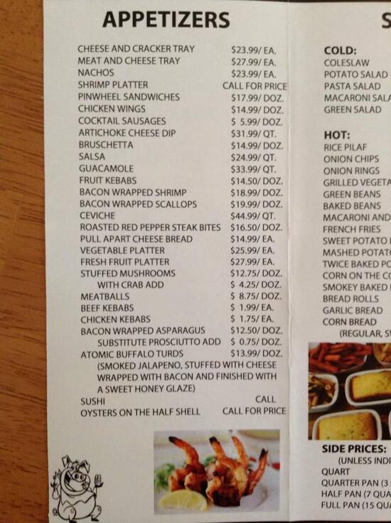 Menu at The Grill Next Door BBQ, Fresno