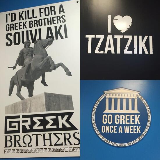 Menu at Greek Brothers restaurant, Vaughan