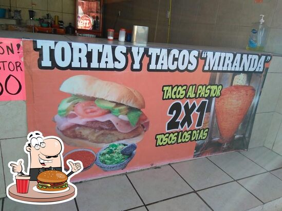 Menu at "TORTAS Y TACOS MIRANDA" restaurant, San Pedro Martir