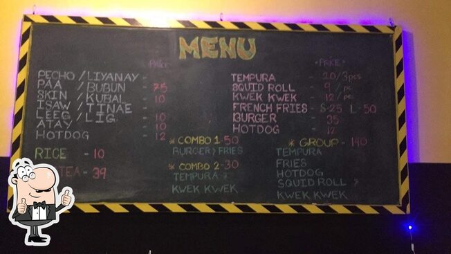 Carta de VAPE BURGER, Marawi
