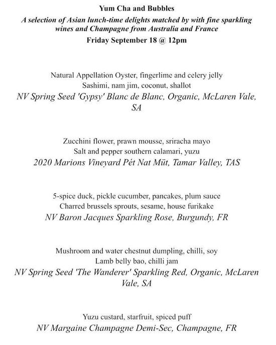 Menu at Yellowtail Restaurant, Terrigal