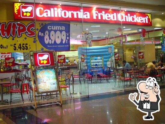 Menu at California Fried Chicken restaurant, Jakarta