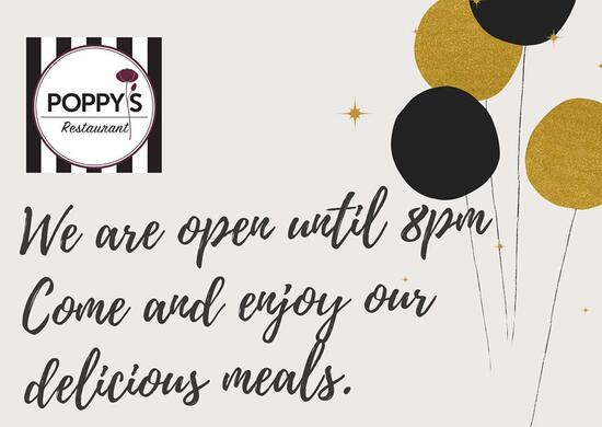 Speisekarte von Poppy's Cresta restaurant, Johannesburg