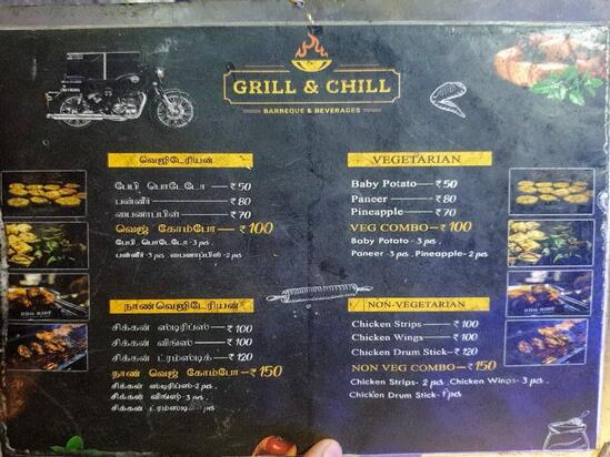 Menu at Grill & Chill, Dindigul