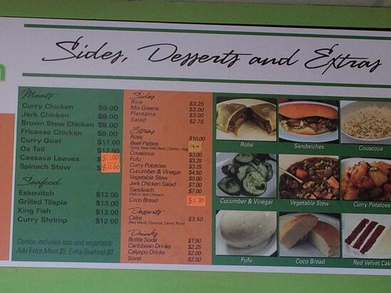 Menu at Caribbean Grill LLC restaurant, District Heights