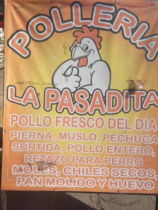 Menu at Polleria la pasadita restaurant, Ecatepec de Morelos