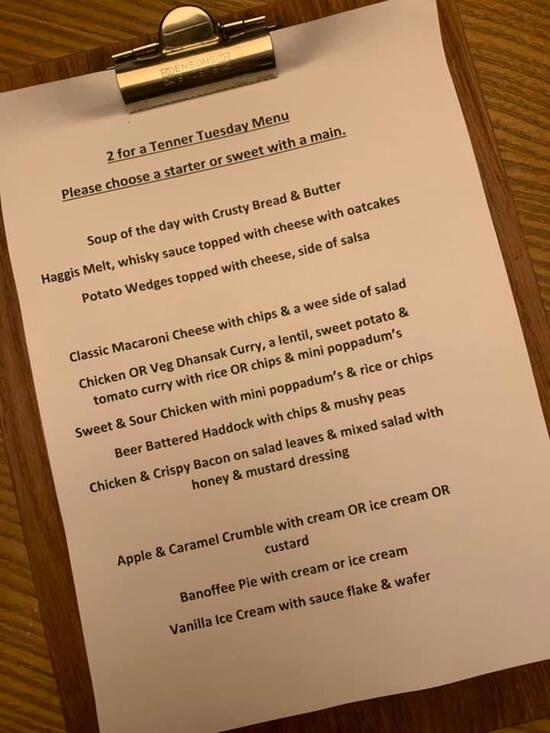 Menu at The Swan - Kingholm Quay pub & bar, Dumfries