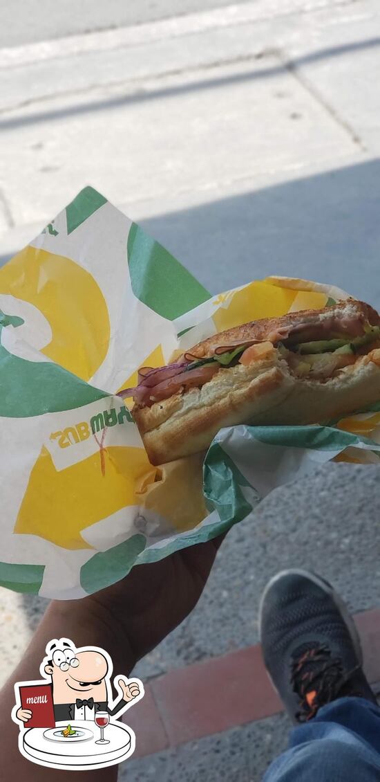 Menu at Subway restaurant, Reynosa, C. Zaragoza 640-b