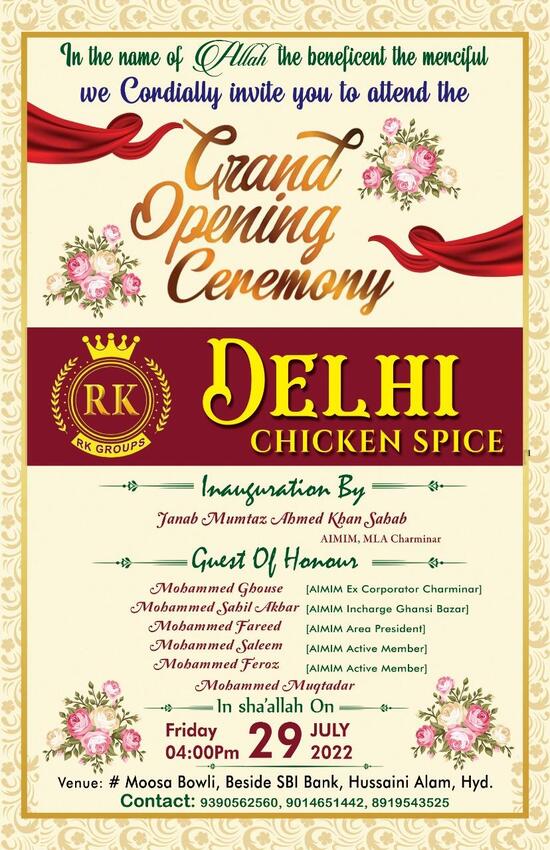 Menu at Delhi Chicken Spice, Hyderabad