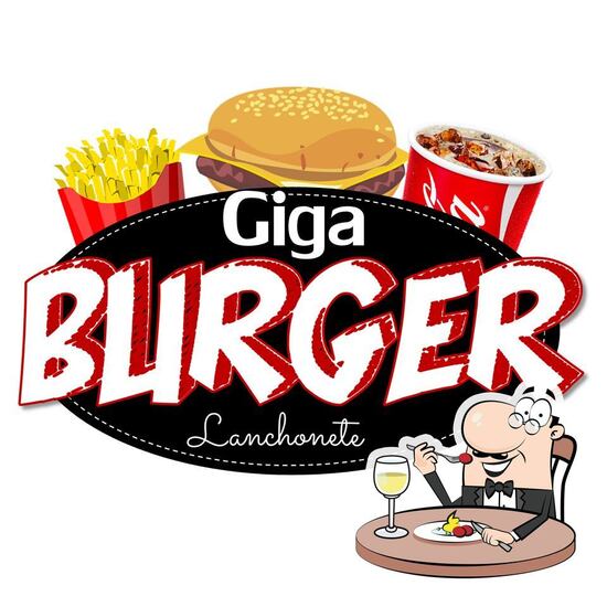 Menu at Giga Burger cafeteria, Taubaté