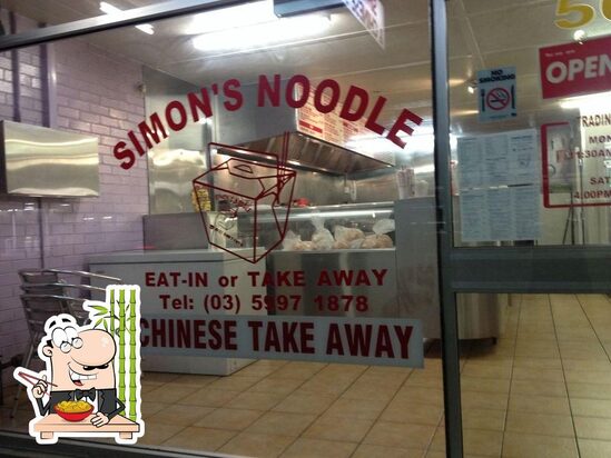 Carta del restaurante Simons noodle, Koo Wee Rup