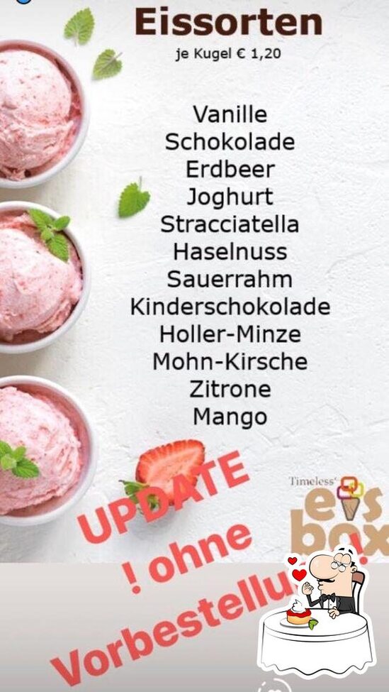Menu at Timeless – Cafe. Restaurant. Bar, Ostermiething
