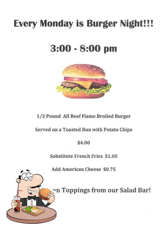 Menu at VFW pub & bar, Roseville