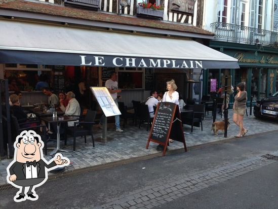 Menu at Le Champlain restaurant, Honfleur