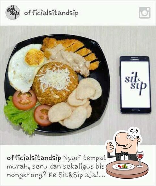 Menu at Sit & Sip Cafe, Bandung