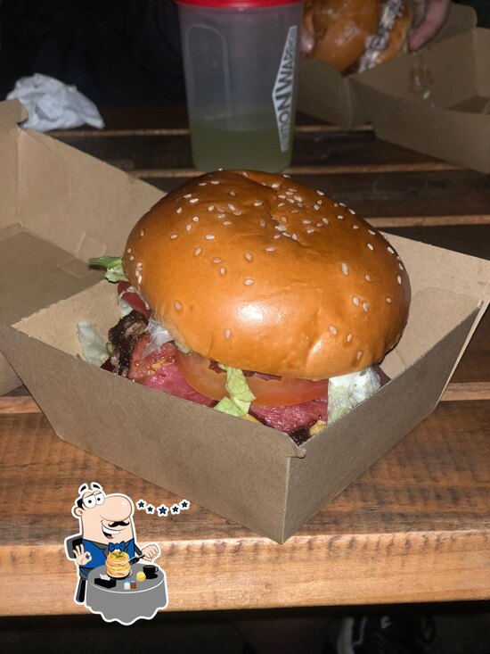 Menu at Den Burger restaurant, Denmark