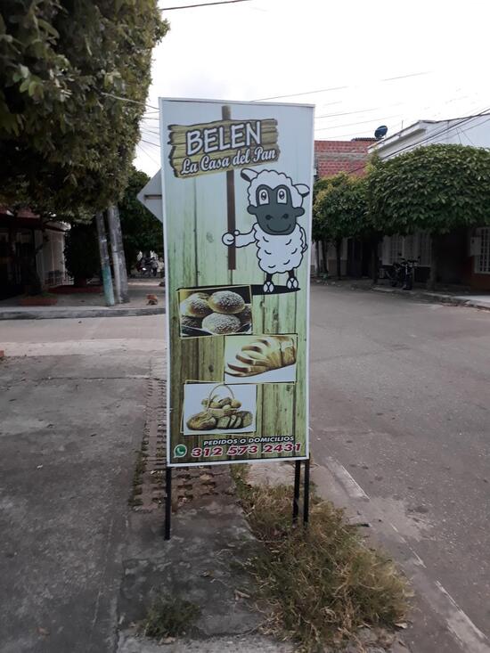 Menu at Belén, La Casa del Pan, Barrancabermeja