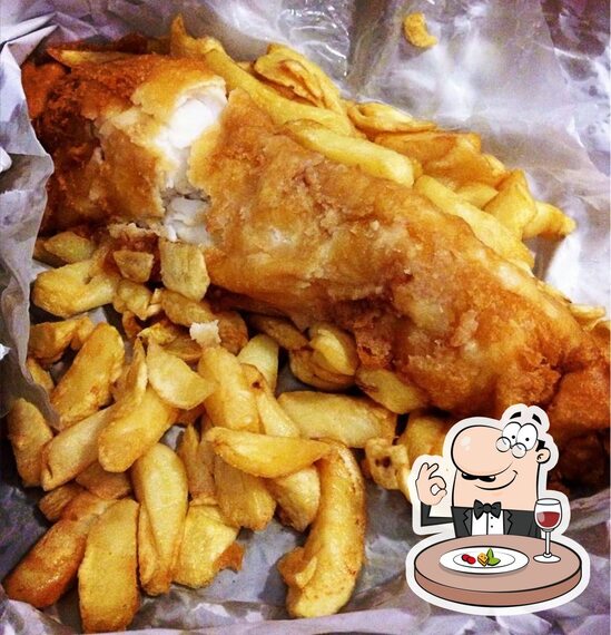 Menu at Marco's Fish & Chips fast food, Birmingham