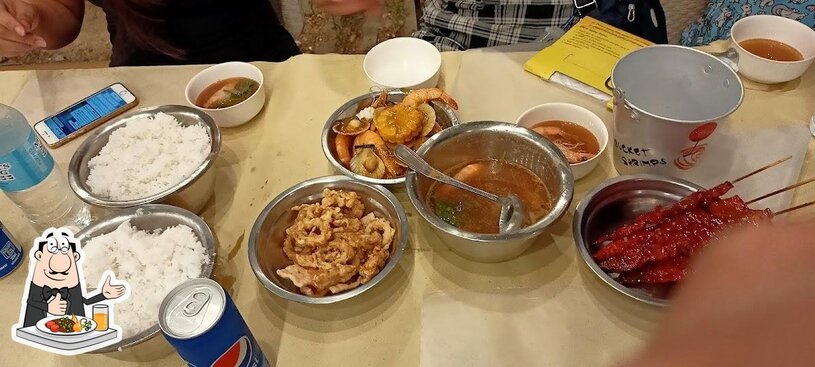 Menu at Bucket Shrimp restaurant, Cebu City, 7V7G+452